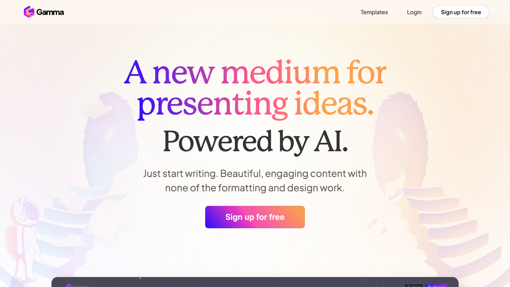 Gamma Generate Presentation By AI Appndo